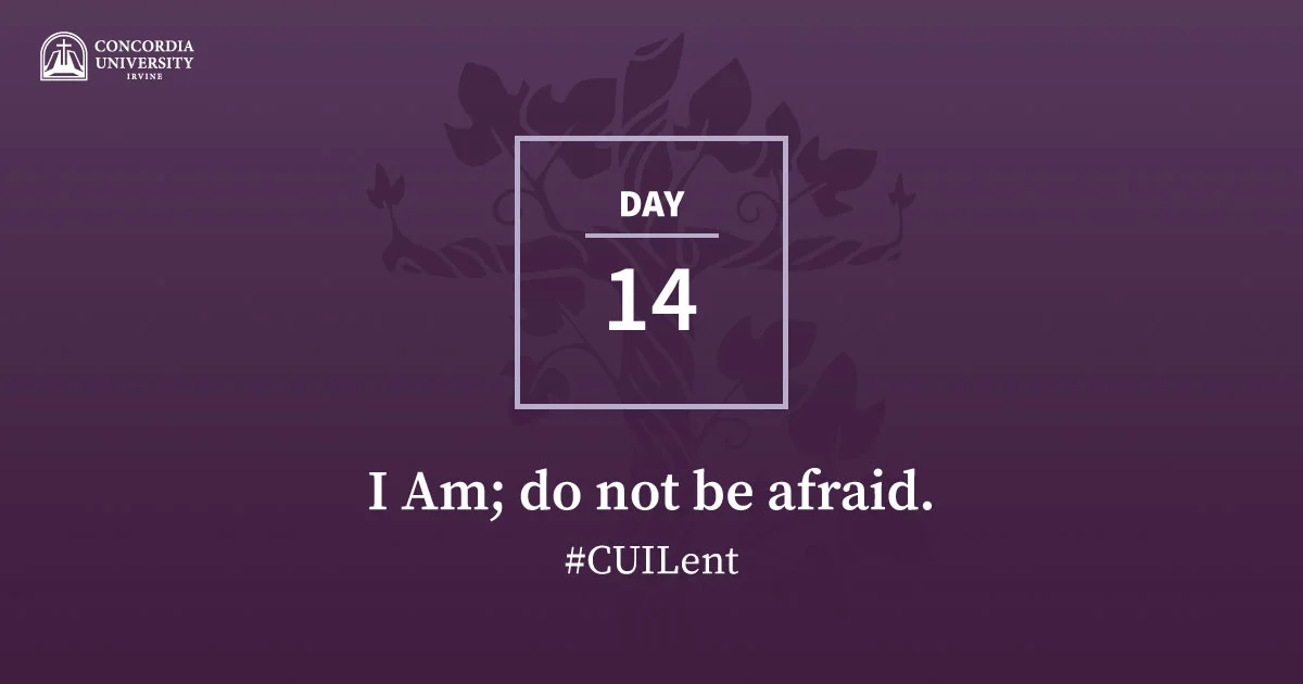 I Am; do not be afraid